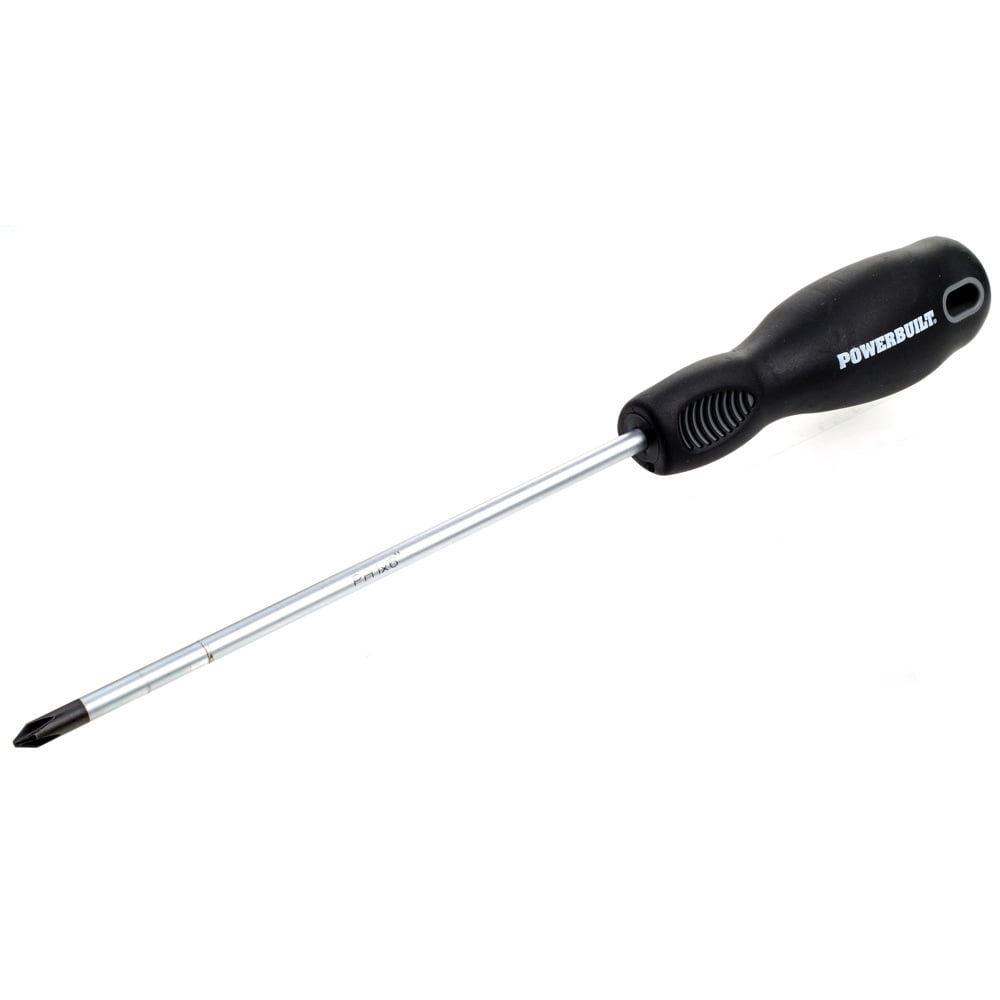 Powerbuilt #1 x 6 Inch Phillips Screwdriver with Double Injection ...