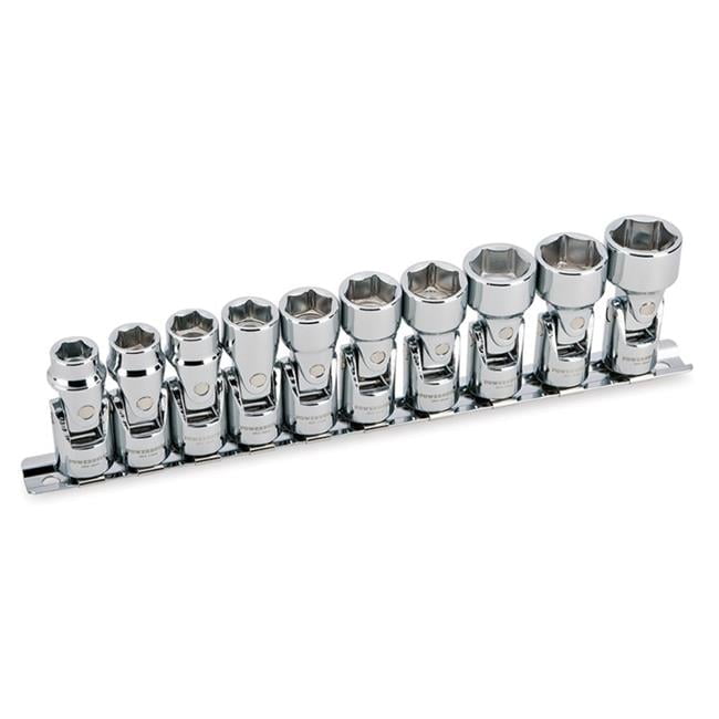 Powerbuilt- 10pc 3/8in Dr. Metric Universal Joint Socket Set 6 Pt ...