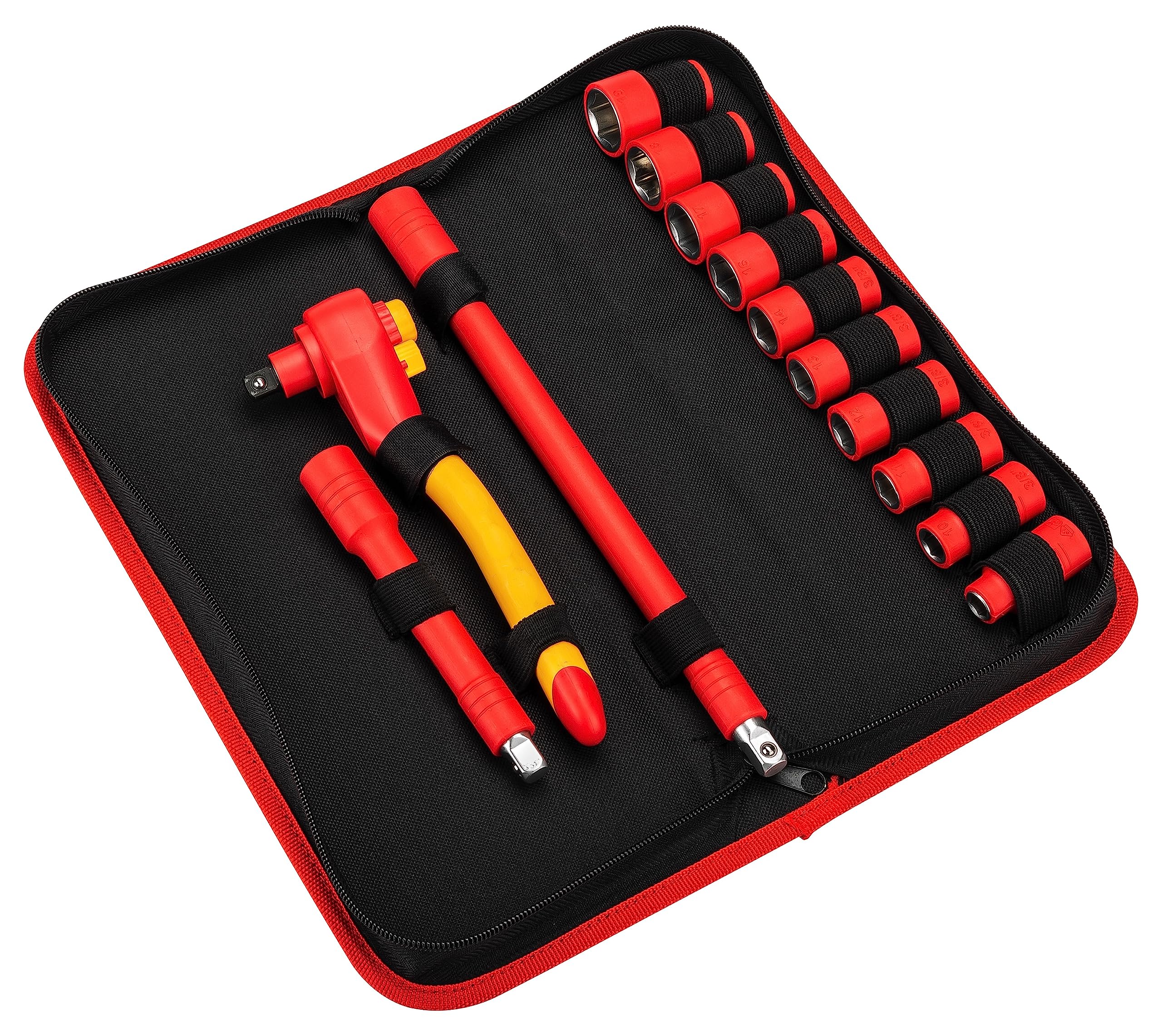 Powerbuilt 13-Piece VDE Tool Set, Insulated Ratchet, Sockets ...