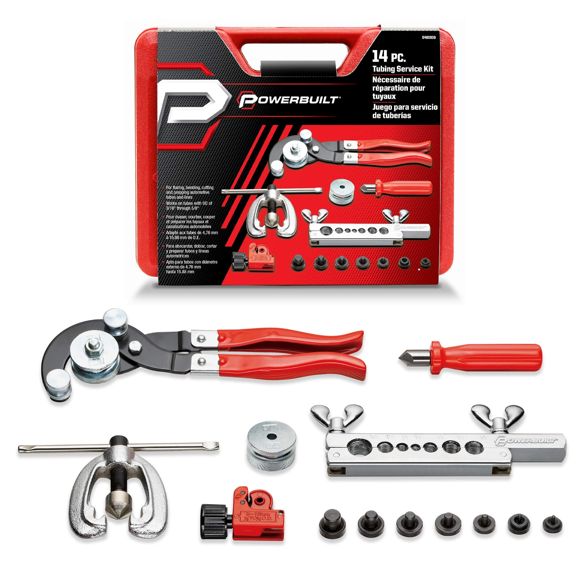 Powerbuilt 14 Piece Master Tubing Service Kit, Cutting, Bending ...