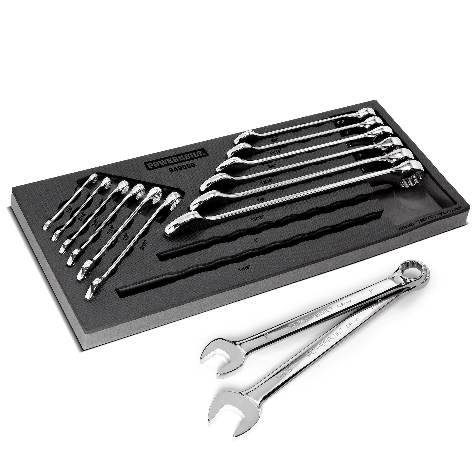 Powerbuilt 14 Piece Pro Tech SAE Combination Wrench Set - 949000 ...