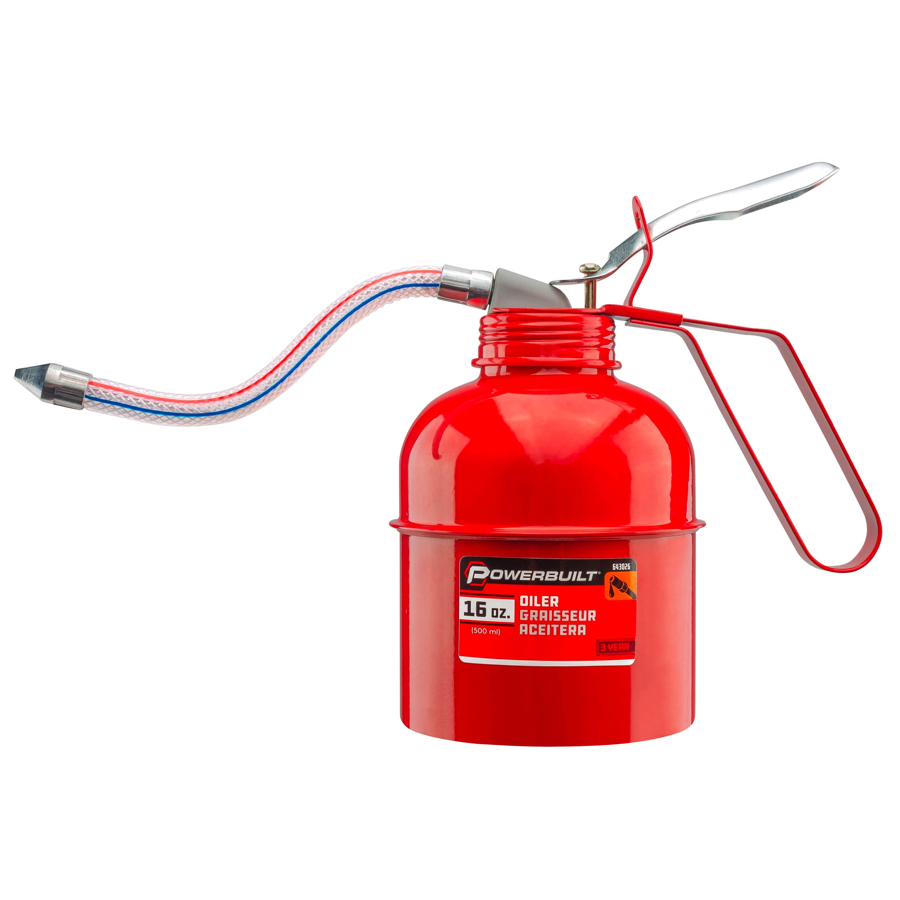 Powerbuilt 16 Ounce Oil Can - Red - 643026 - Walmart.com