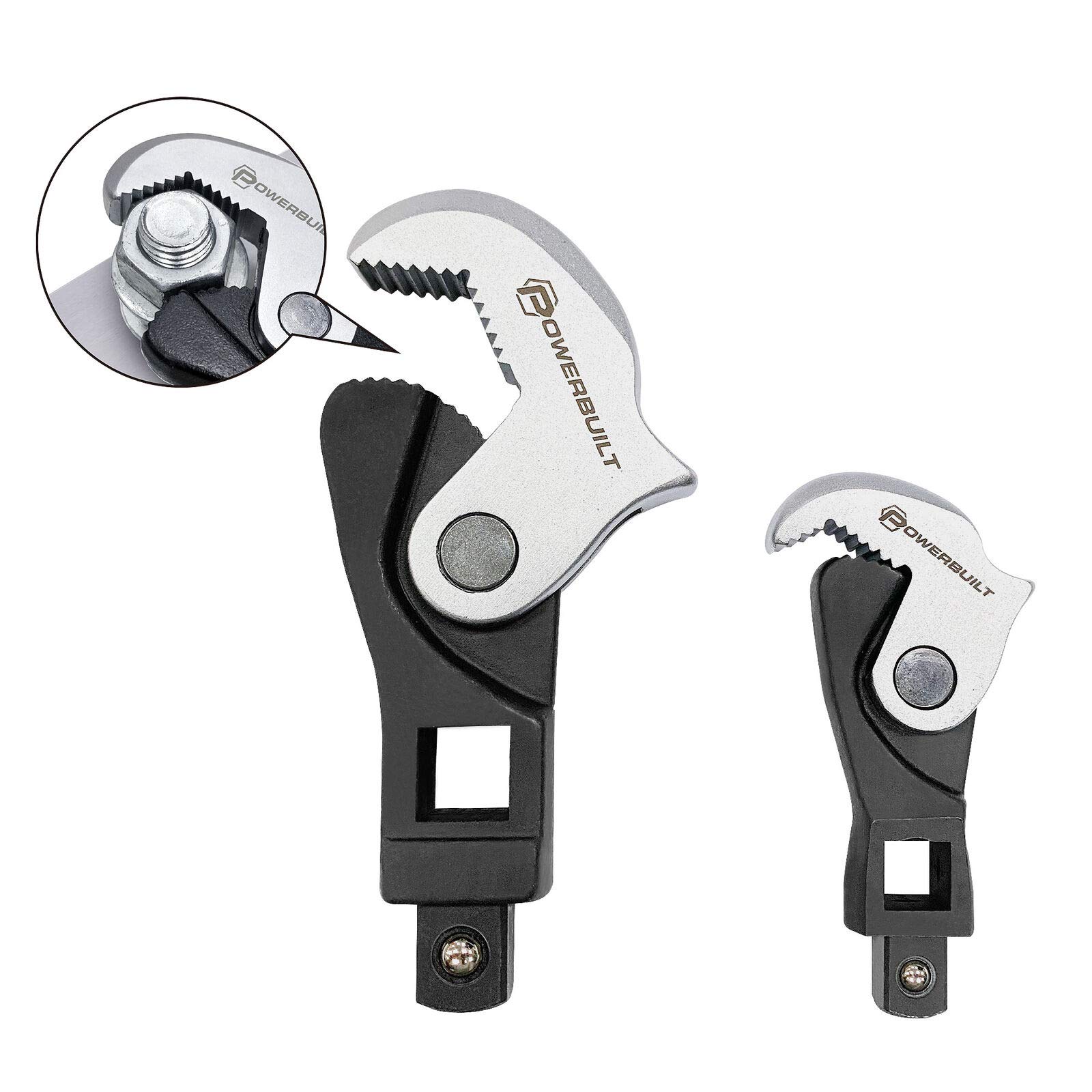 Powerbuilt 2 Piece Spring-Loaded Crowfoot Wrench Set, Adjustable, Auto ...