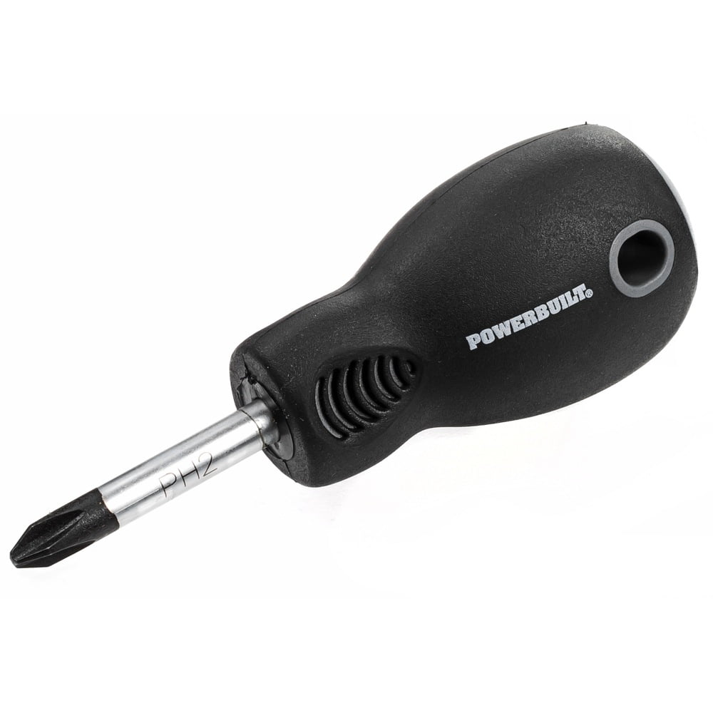 Powerbuilt #2 x 1-1/2 Inch Phillips Screwdriver with Double Injection ...