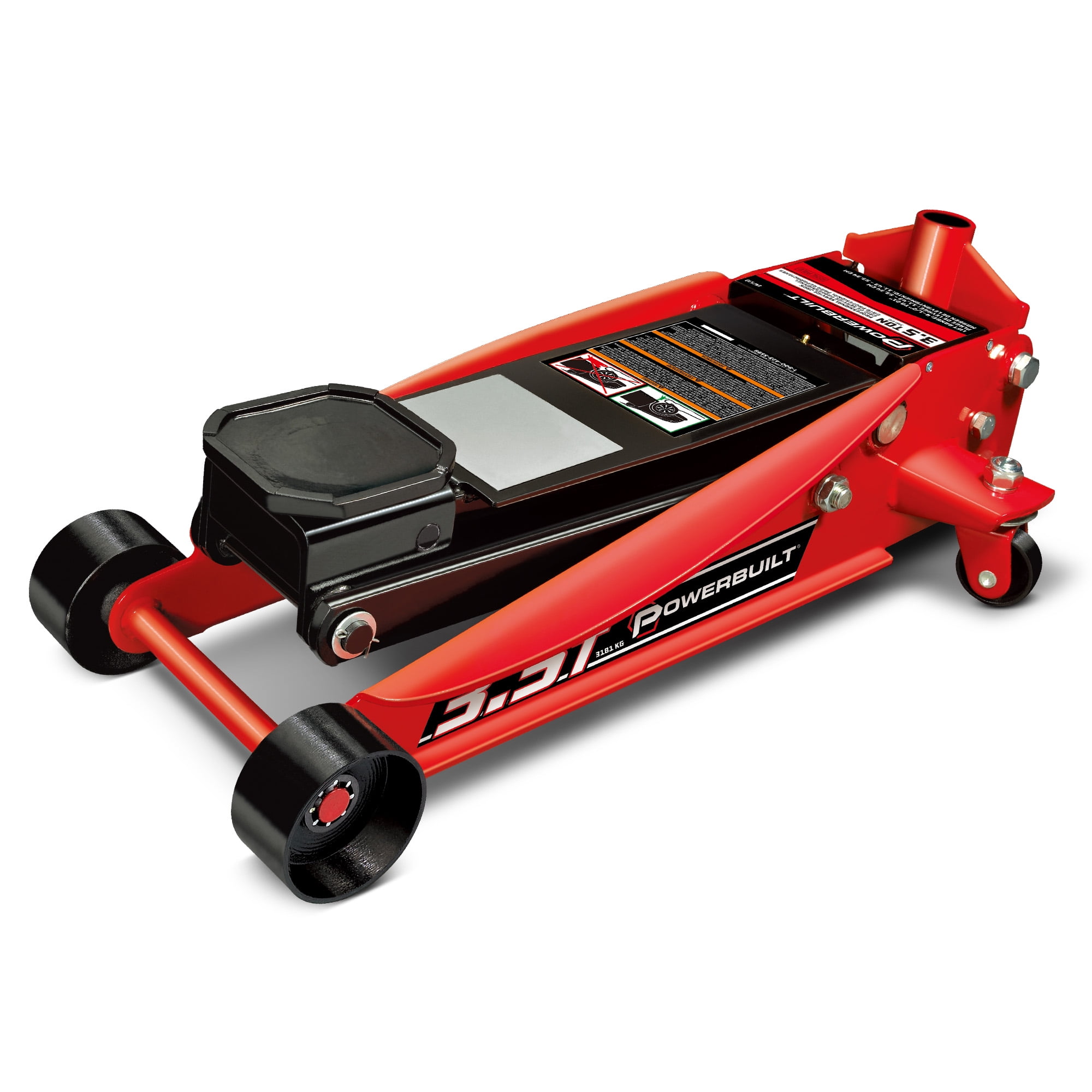Powerbuilt 3-1/2 Ton Professional Floor Jack, Garage, Heavy Duty ...