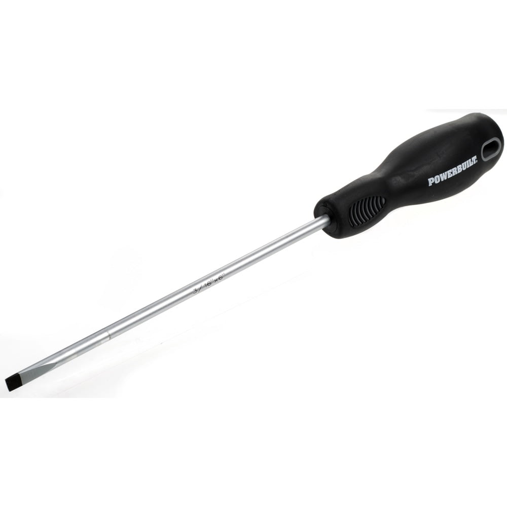Powerbuilt 3/16" X6" SLOTETD SCREWDRIVER (INJ HNDL) - 646132 - Walmart.com