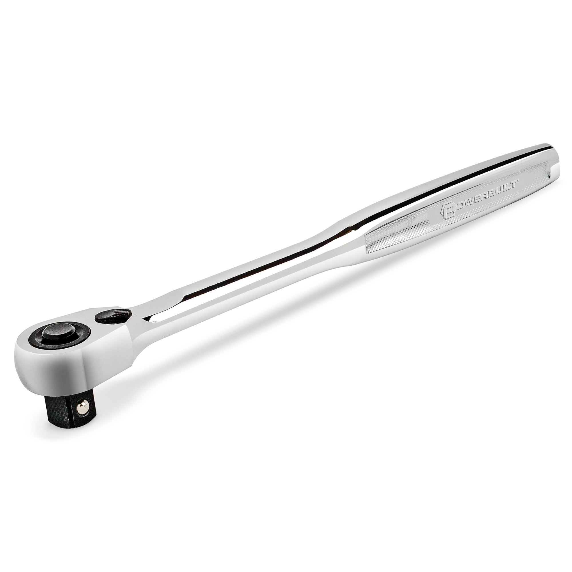 Powerbuilt 3/8 Inch Drive 72 Teeth Pro Tech Ratchet with Contour Handle ...
