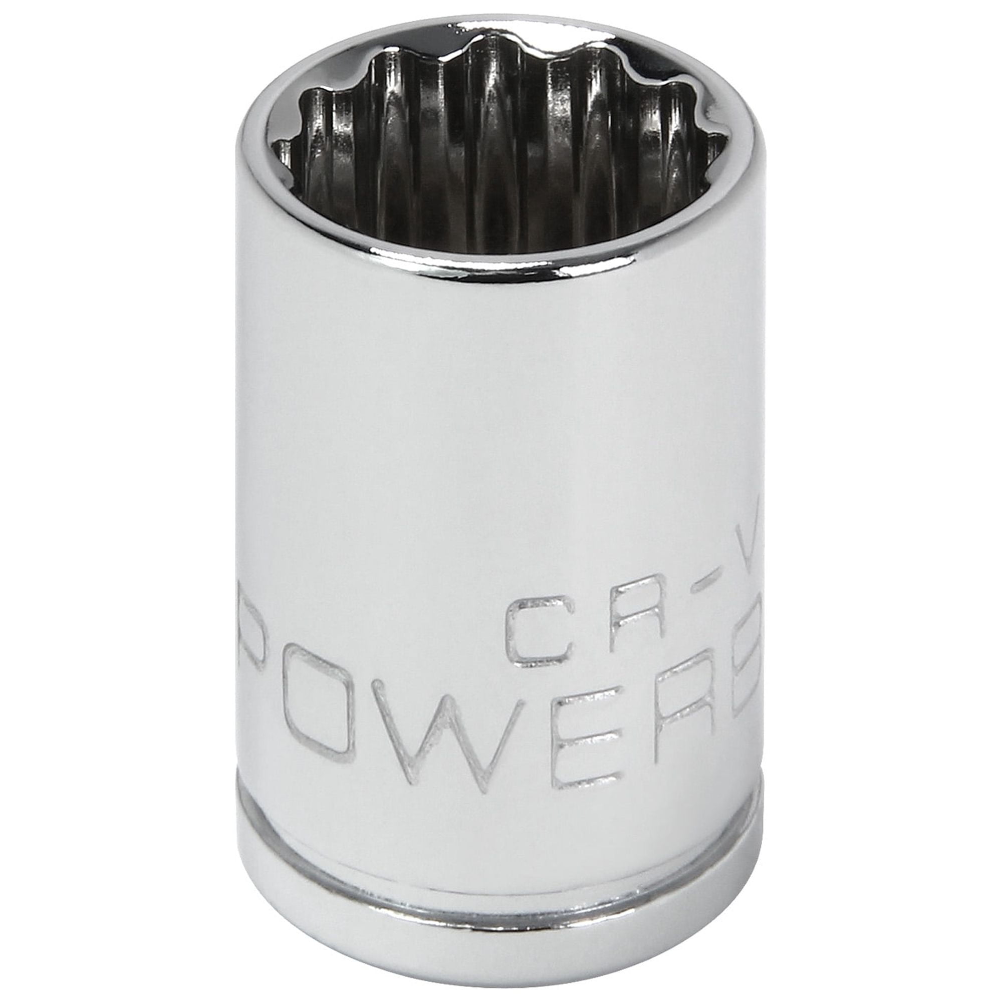 Powerbuilt 3/8 Inch Drive x 1/2 Inch 12 Point Shallow Socket - 641004 ...