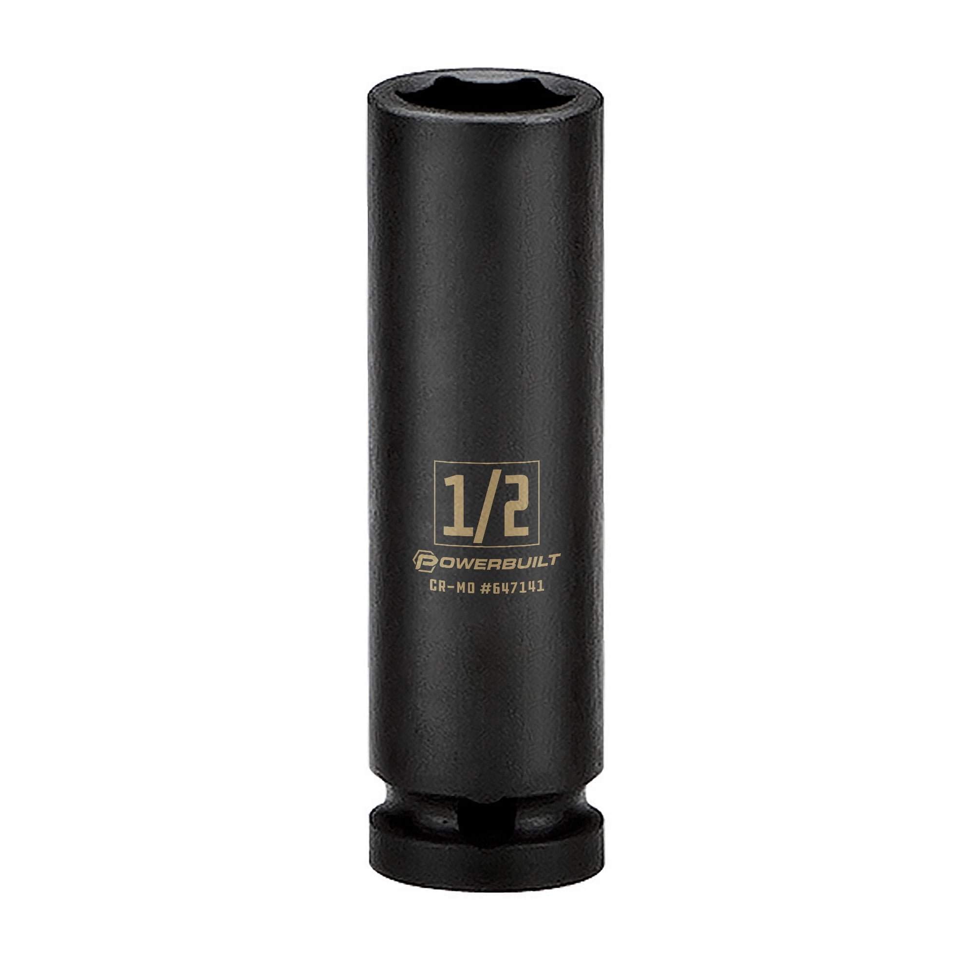 Powerbuilt 3/8 in. Drive x 1/2 in. 6 Point Deep Well Impact Socket ...