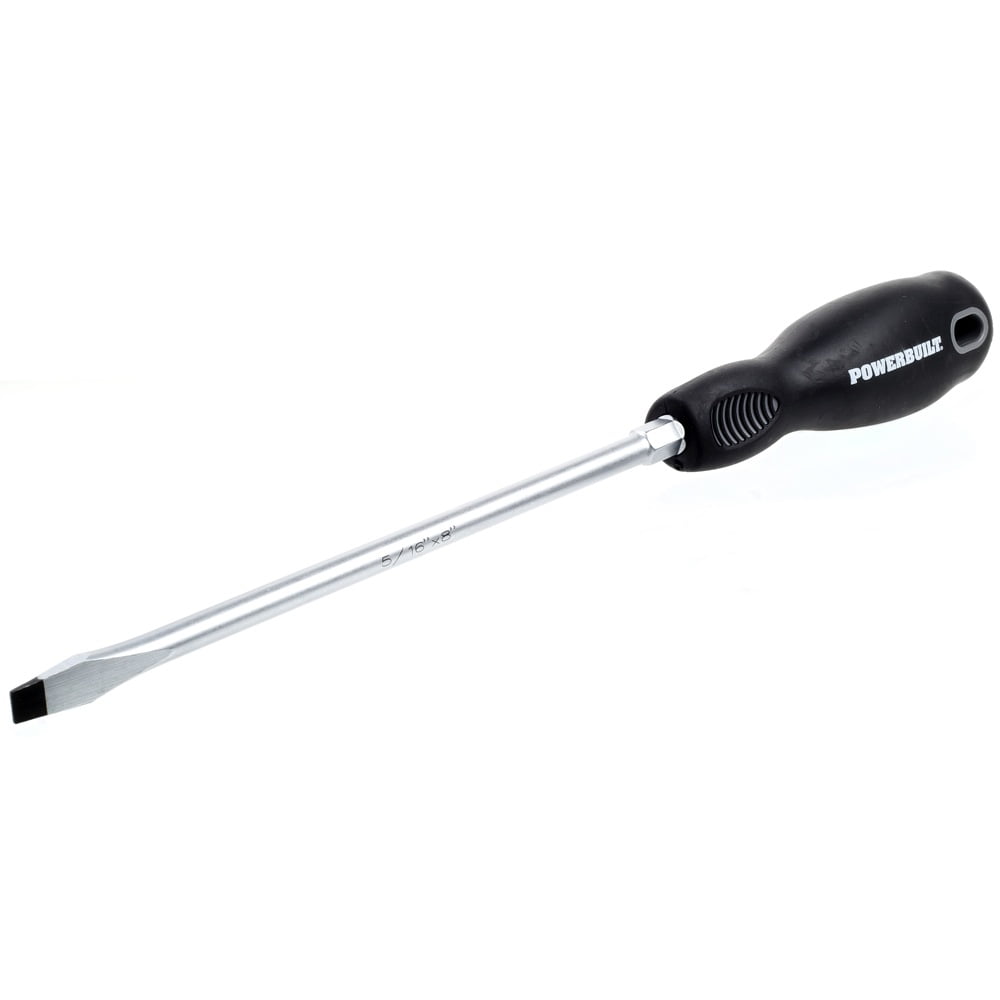 Powerbuilt 5/16"X 8"SLOTTED SCREWDRIVER (INJ HNDLE) - 646137 - Walmart.com