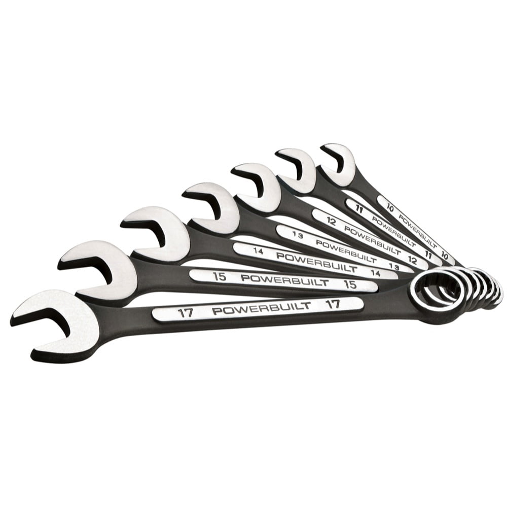 Powerbuilt 7 Piece Metric Universal Splined Combination Wrench Set ...