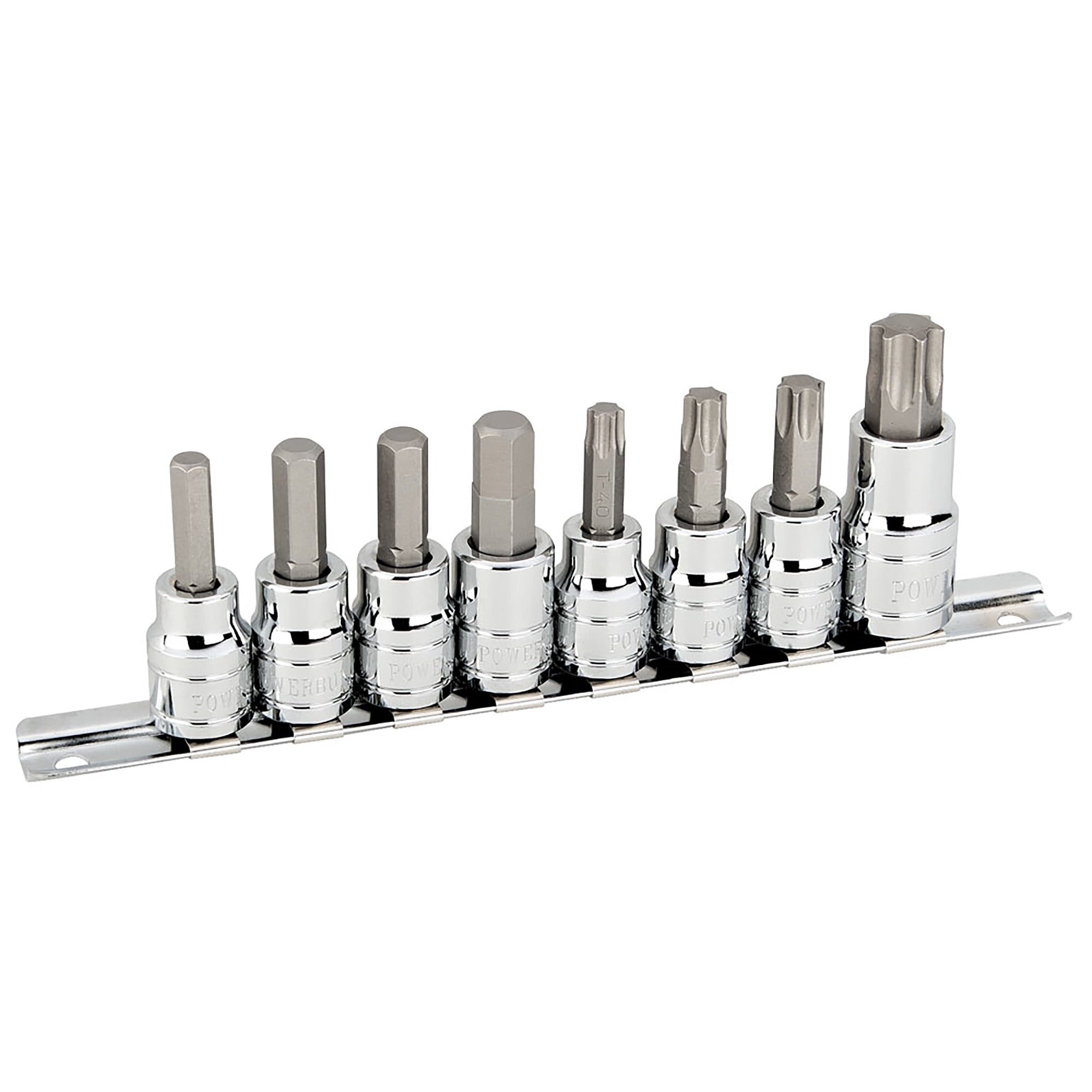 Powerbuilt 8 Pc. Disc Brake Caliper Hex/Torx Bit Socket Set - 940569 ...