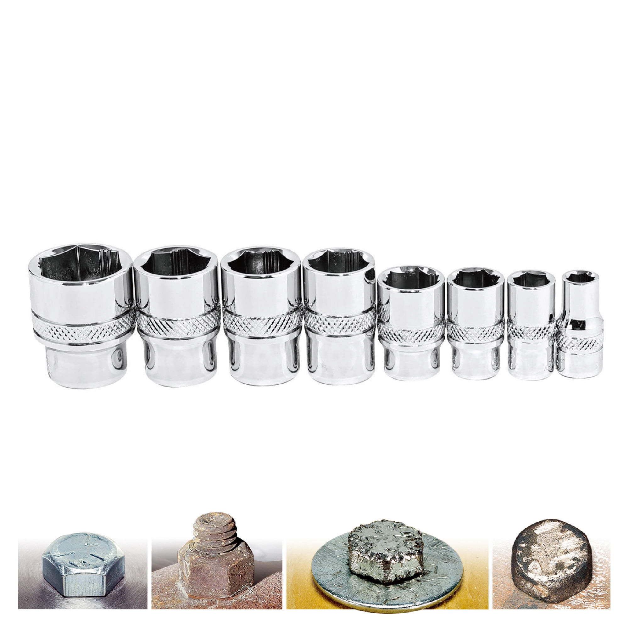 Powerbuilt 8 Piece Zeon SAE Socket Set for Damaged Bolts - 941323 ...