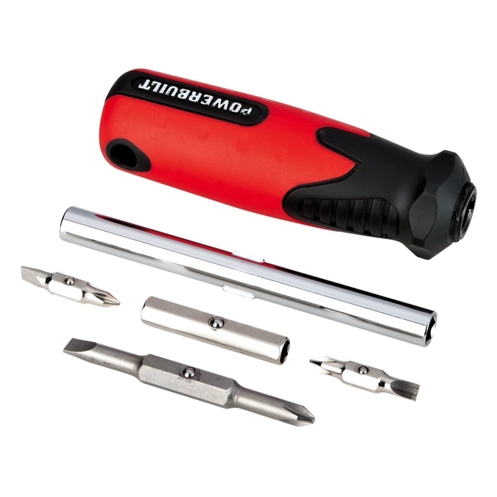 Powerbuilt 9 In 1 Screwdriver W/ Double Inj Handle - 941162 - Walmart.com