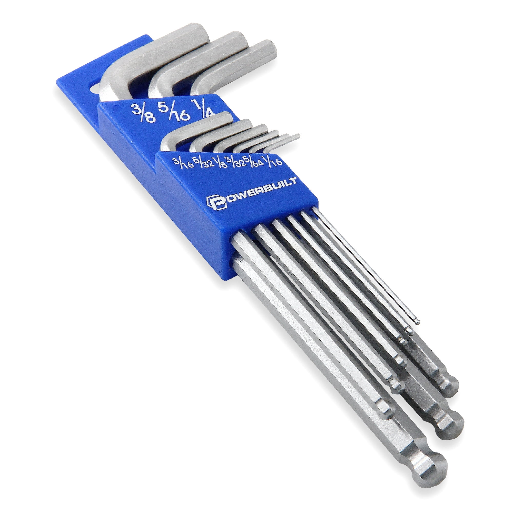 Powerbuilt 9 Piece SAE Long Arm Hex Key Wrench Set - 640081 - Walmart.com