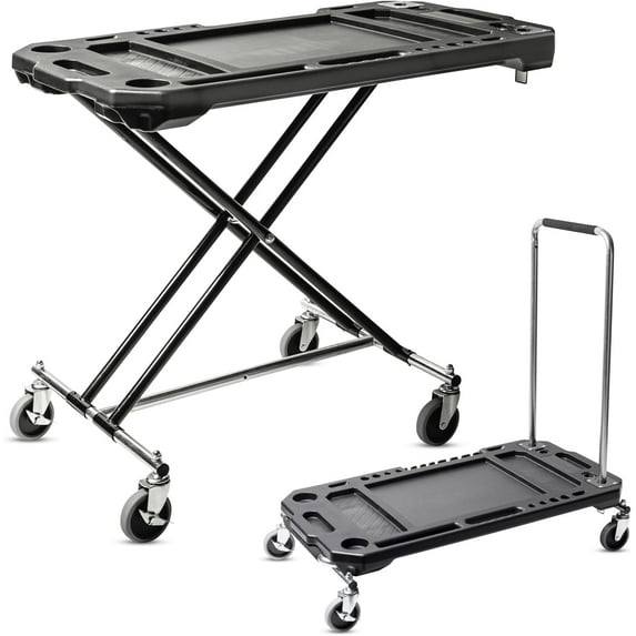 Powerbuilt Adjustable Work Table with Tool Holders and Convertible ...