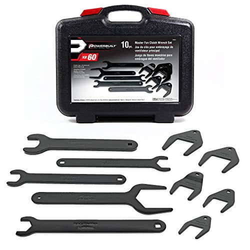 Powerbuilt Fan Clutch Wrench Master Kit, 10 Piece, Remove, Wrenches ...