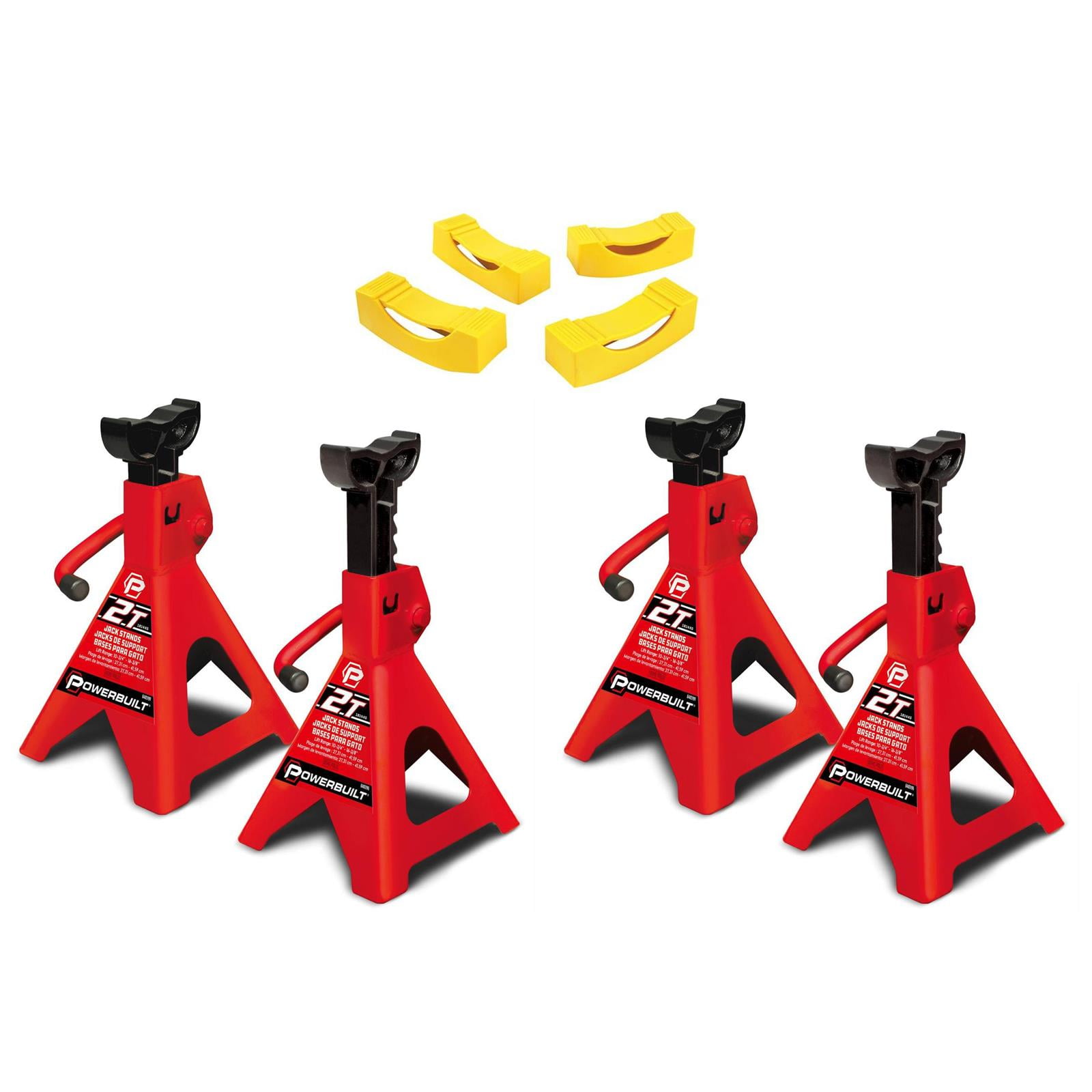 Powerbuilt Jack Stands, 2 Ton, Heavy Duty Steel w/Stand Covers ...