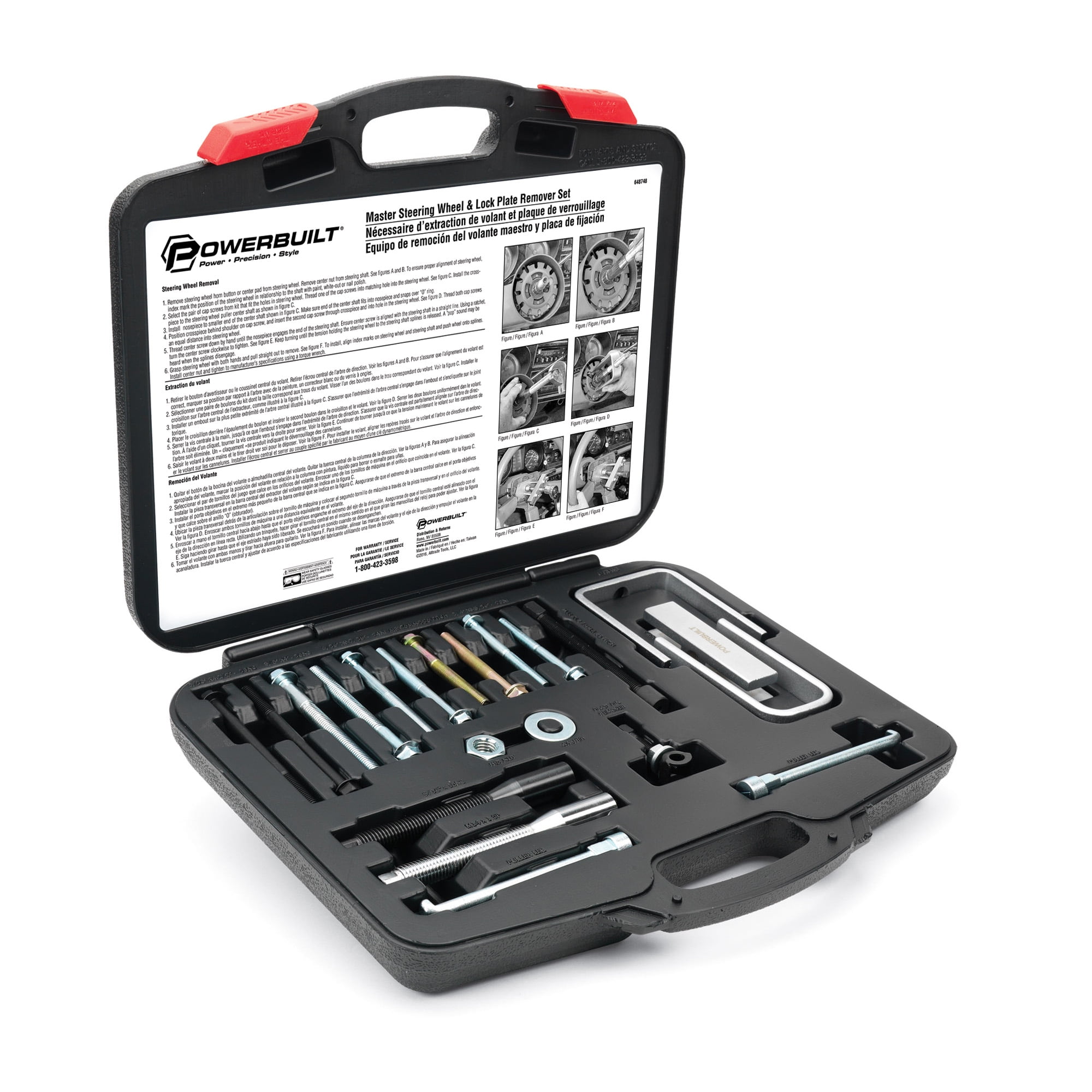 Powerbuilt Master Steering Wheel and Lock Plate Puller Kit - 648748 ...