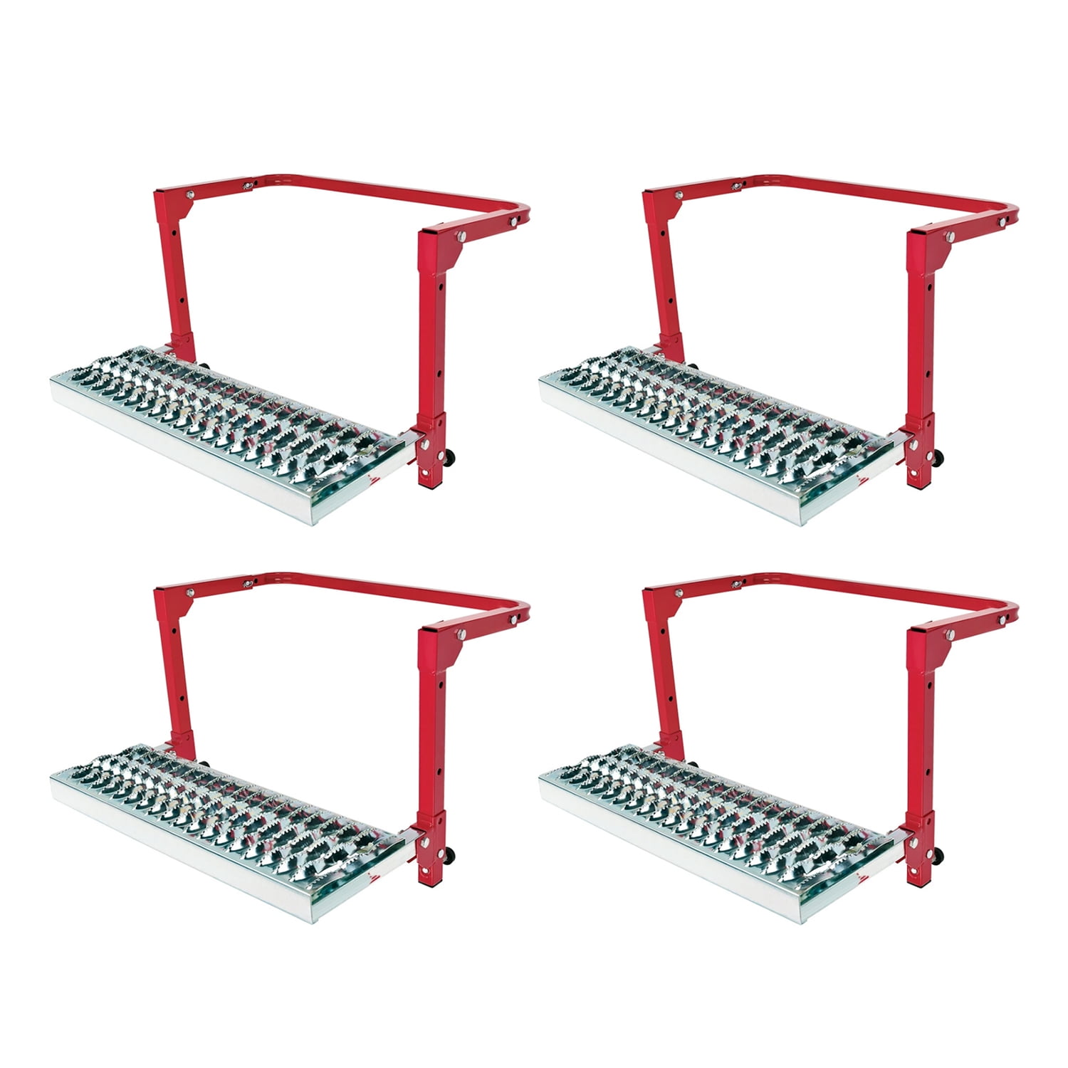 Powerbuilt Non Slip 4 Position Truck & Car Tire Service Step, Red (4 ...