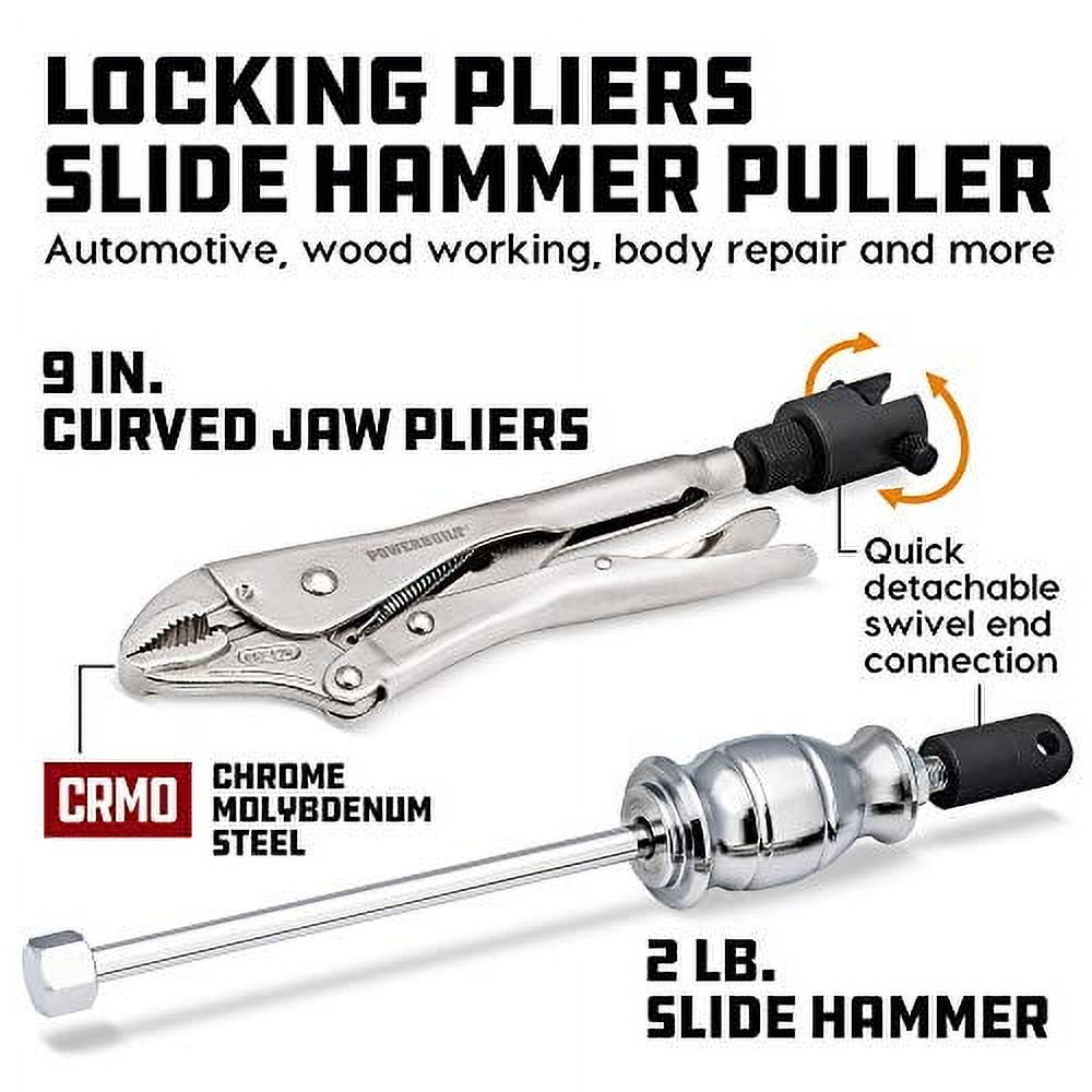 Powerbuilt Slide Hammer Locking Pliers Set, 9 inch Locking Pliers ...
