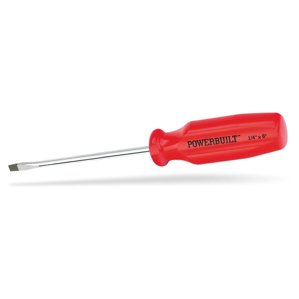 Powerbuilt Slotted Screwdriver 1/4-Inch x 6-Inch - 646013 - Walmart.com