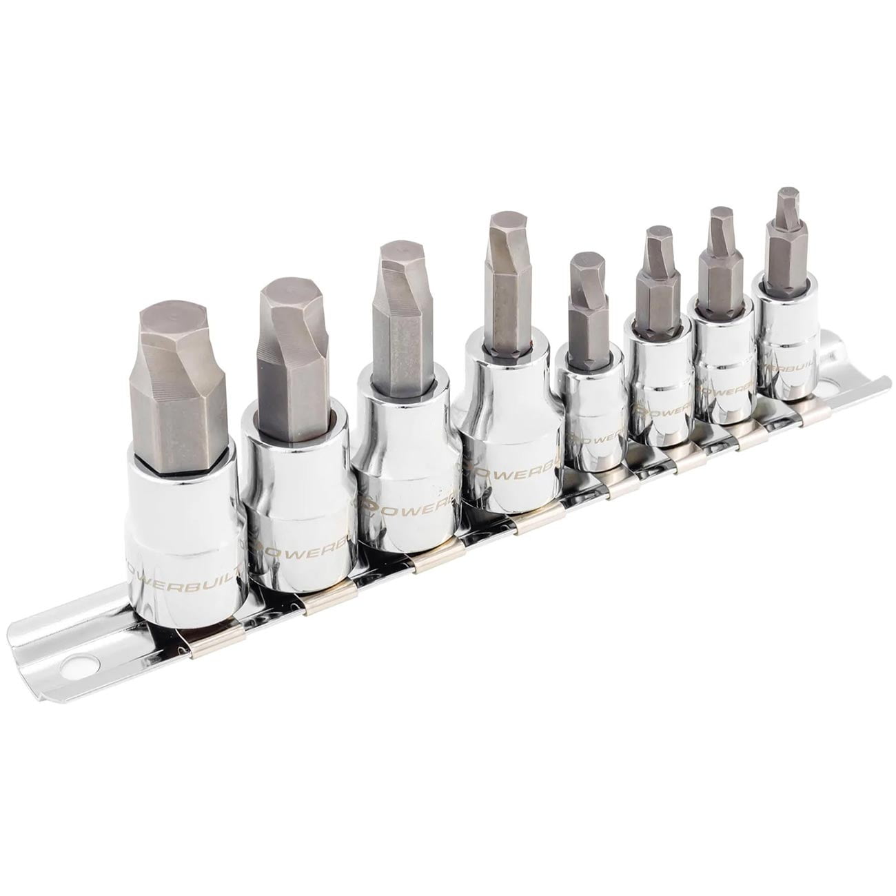Powerbuilt Zeon SAE Hex Bit Socket Set for Damaged Bolts (8 Piece Set) - Walmart.com