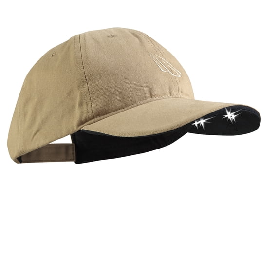 Powercap 2510 Structured Cotton Hat with LED lights, Khaki - Walmart.com