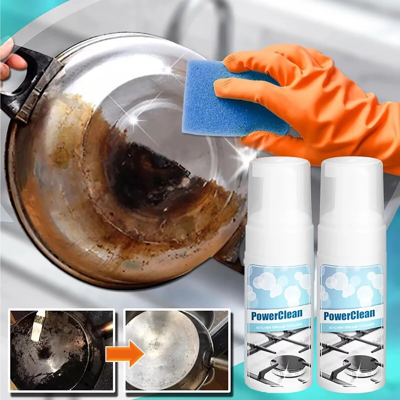 Powerclean Kitchen Grease Cleaner 100ml - Kitchen Degreaser Spray ...