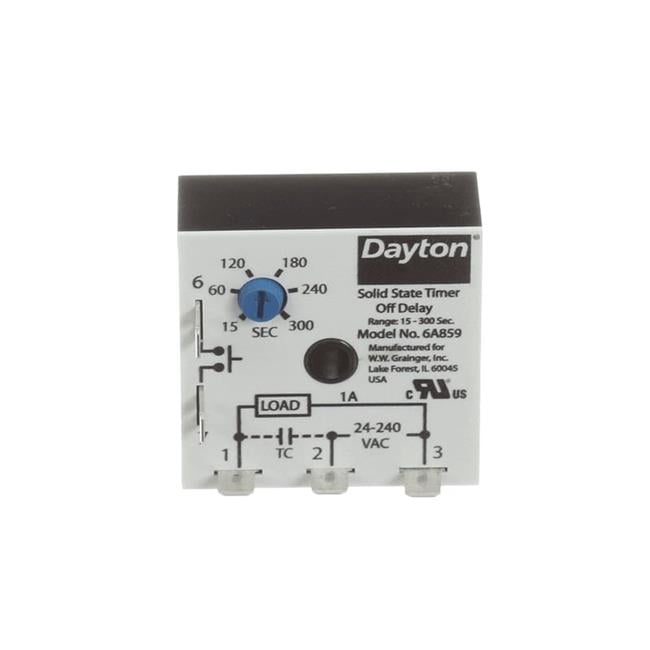 Powered Aire TDR Time Delay Relay, 24-240VAC, 1A, 1-100 Seconds ...