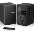 Powered Bookshelf Speakers Pair, 70W Surround Sound Home Stereo ...