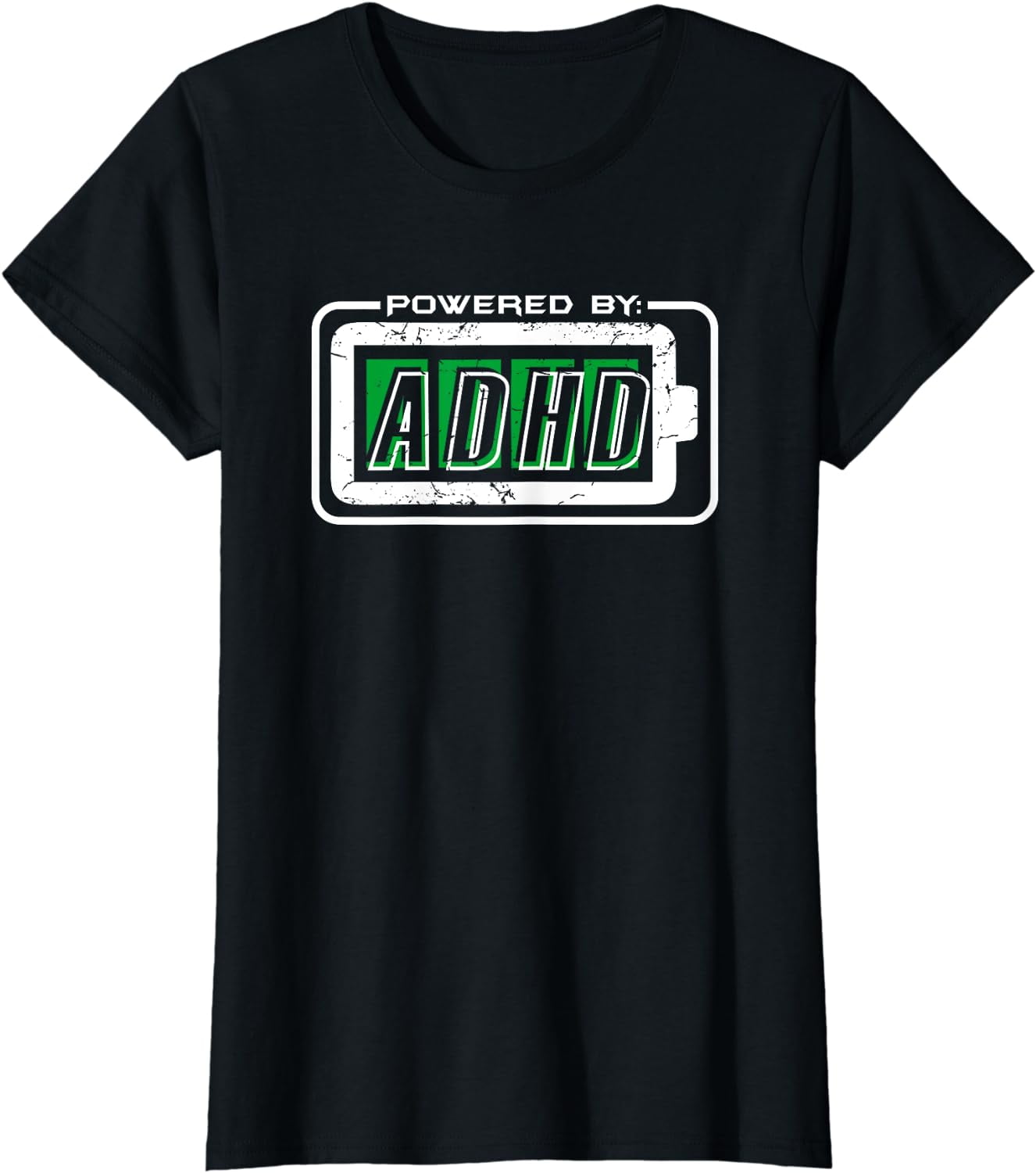 Powered By ADHD Funny Awareness For Parents Adults T Shirt - Walmart.com