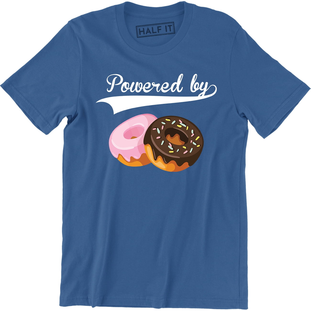 Powered By Donut Addict Owl For Donut Lover Men's Gift Tee Shirt ...