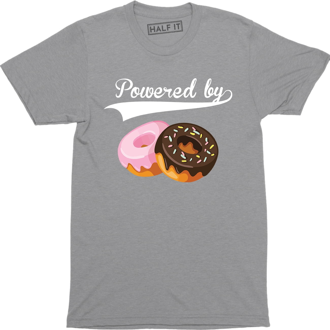 Powered By Donut Addict Owl For Donut Lover Men's Gift Tee Shirt ...