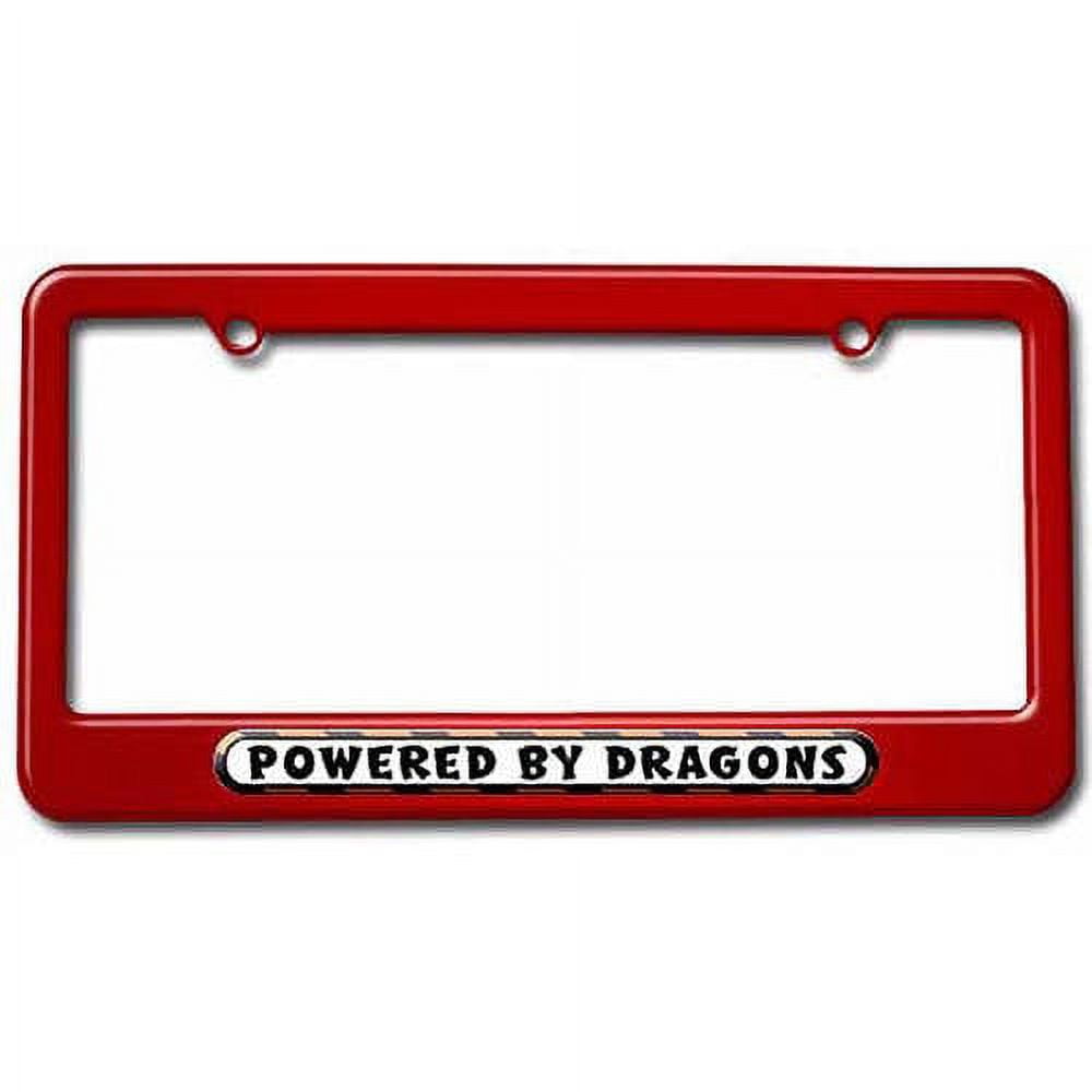 Powered By Dragons License Plate Tag Frame, Multiple Colors - Walmart.com