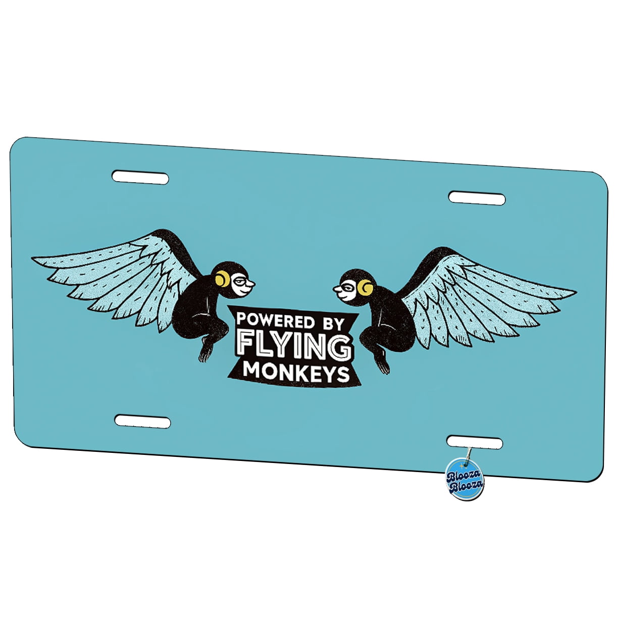 Powered By Flying Monkeys Metal Novelty License Plate - Walmart.com