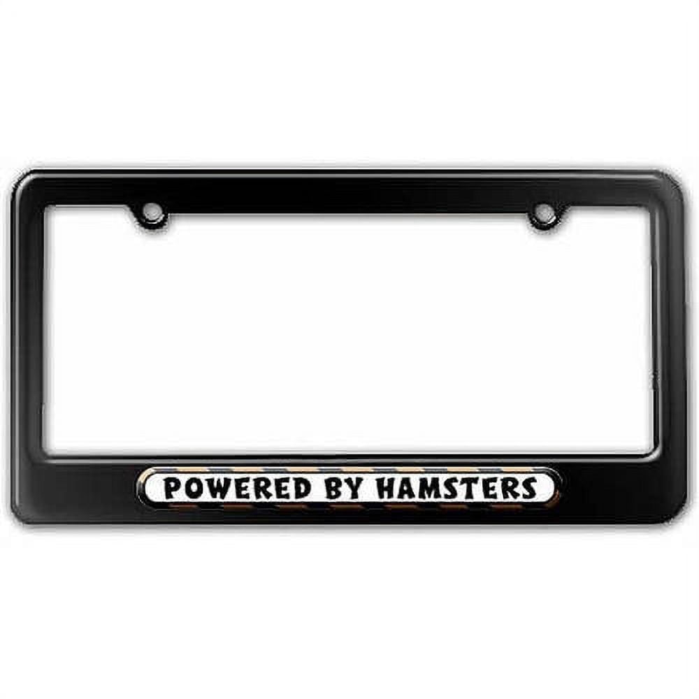 Powered By Hamsters License Plate Tag Frame, Multiple Colors - Walmart.com