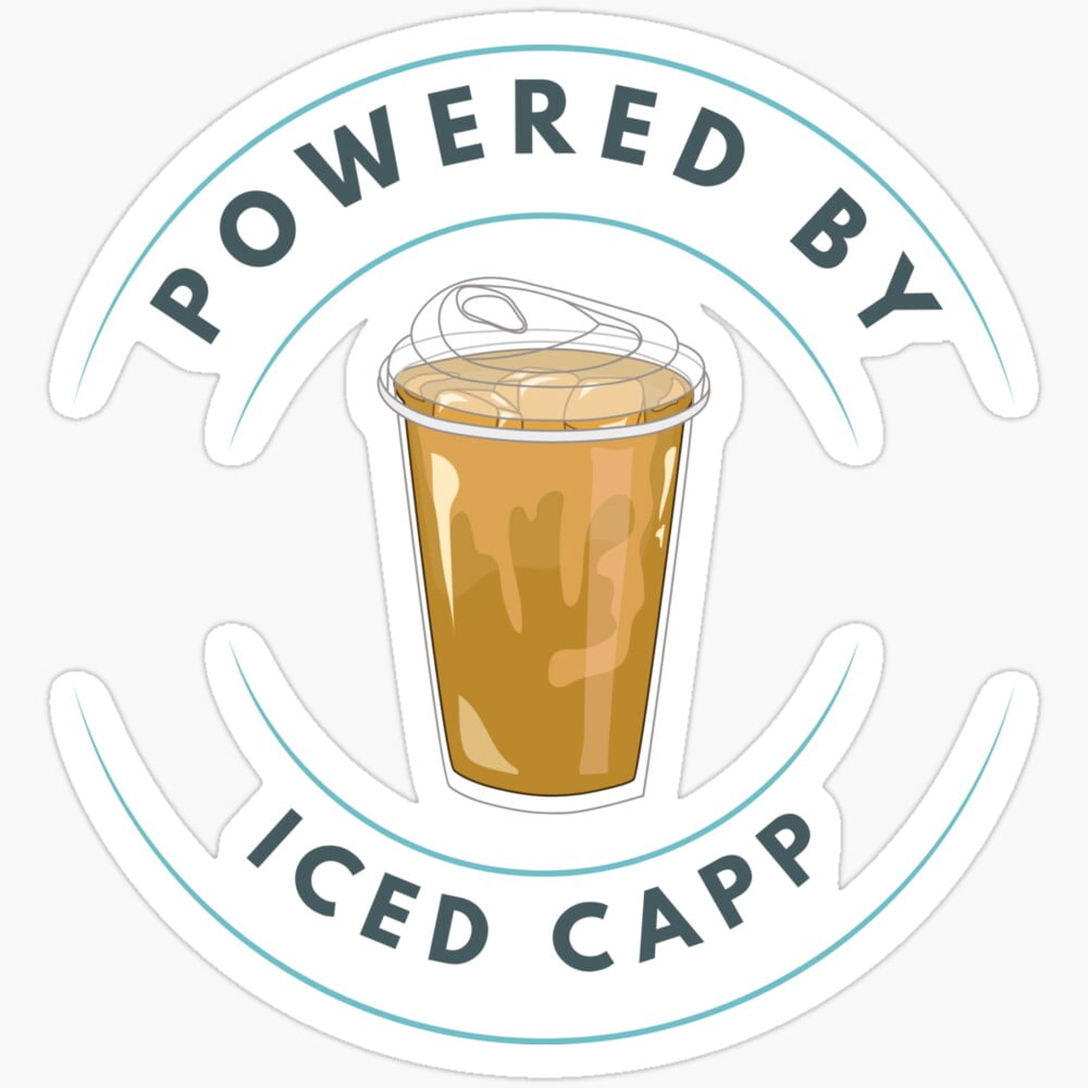 Powered By Iced Capp Sticker Phone Decal Water Bottle Stickers Car ...