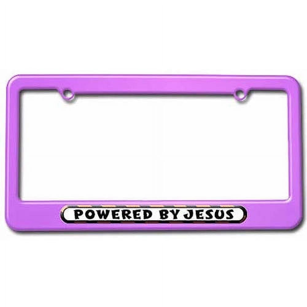 Powered By Jesus License Plate Tag Frame, Multiple Colors - Walmart.com