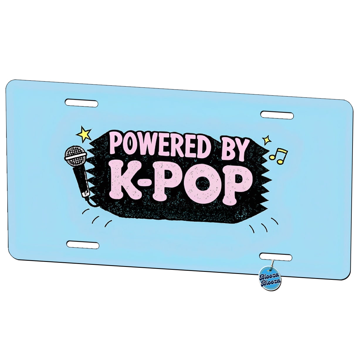 Powered By K-Pop Music Metal Novelty License Plate - Walmart.com
