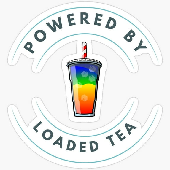 Powered By Loaded Tea Sticker Phone Decal Water Bottle Stickers Car ...