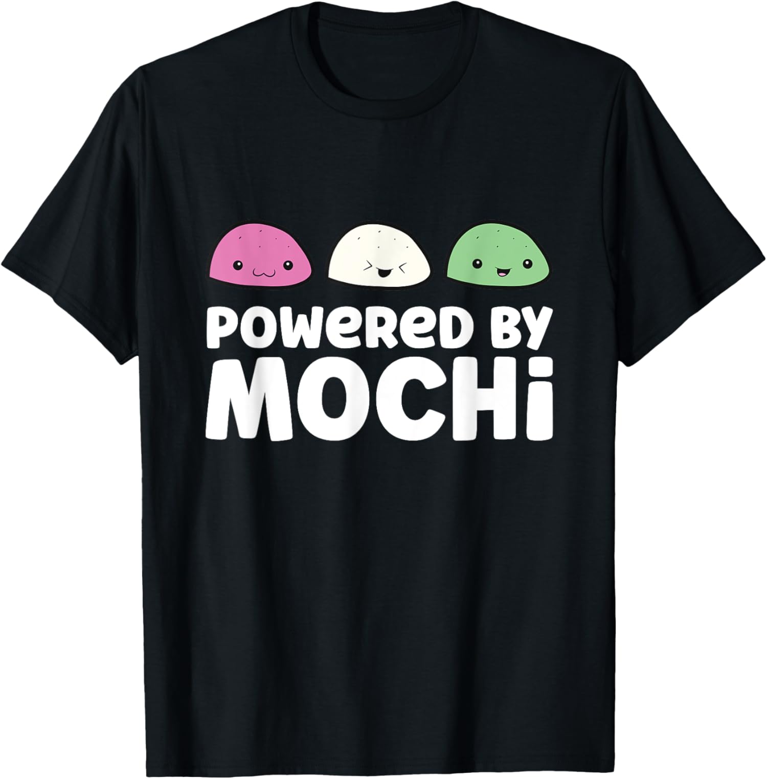 Powered By Mochi Japanese Food Kawaii Mochi T-Shirt - Walmart.com