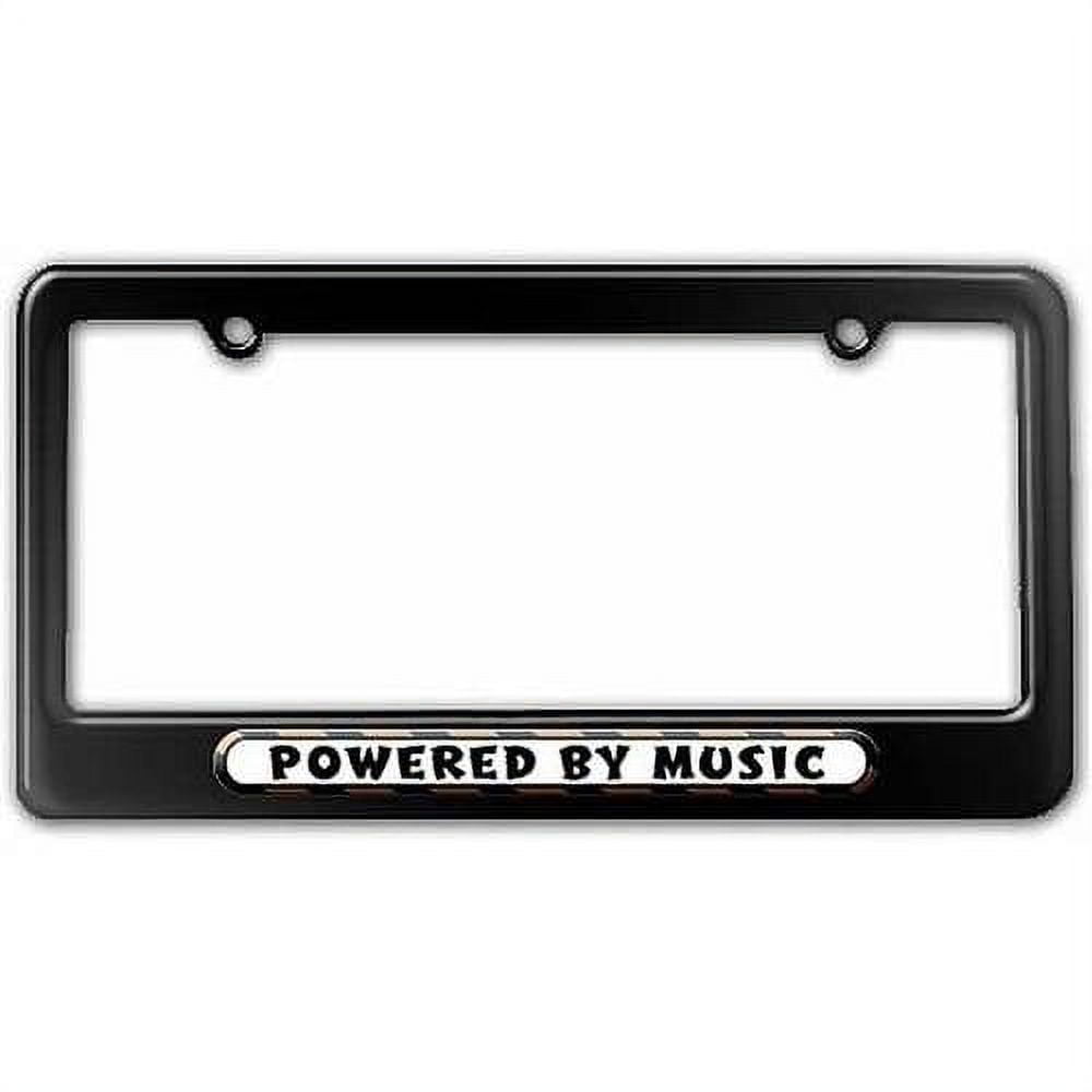 Powered By Music License Plate Tag Frame, Multiple Colors - Walmart.com