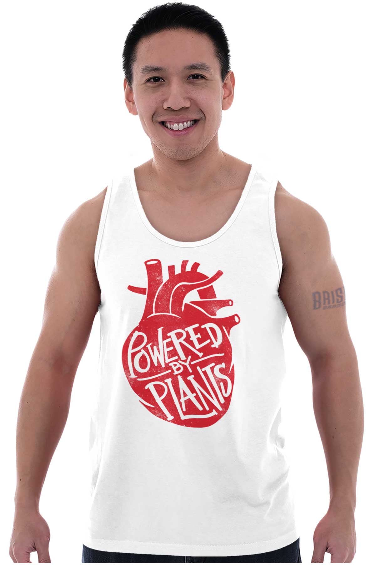 Powered By Plants Healthy Vegetarian Tank Top T Shirts Men Women Brisco ...