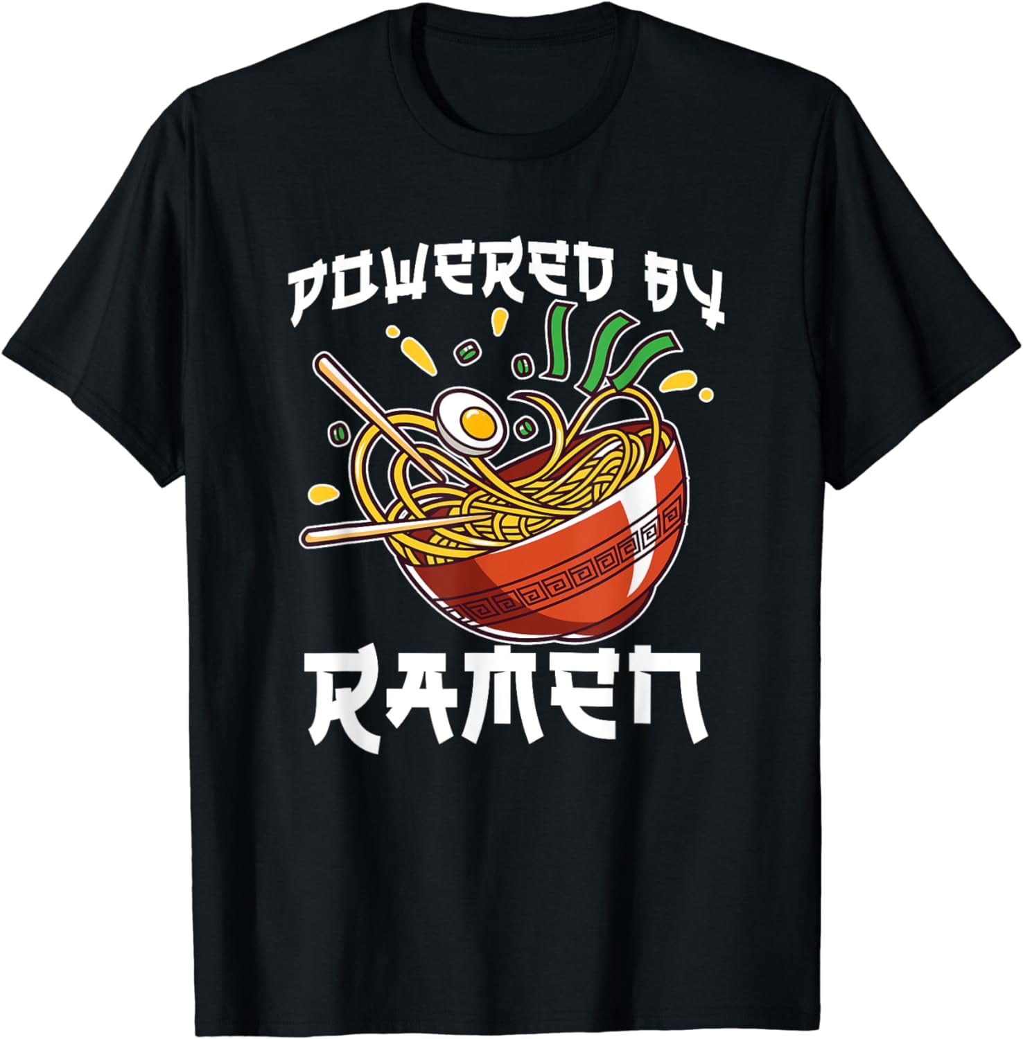 Powered By Ramen Kawaii Japanese Ramen Anime Noodle Kids T-Shirt ...