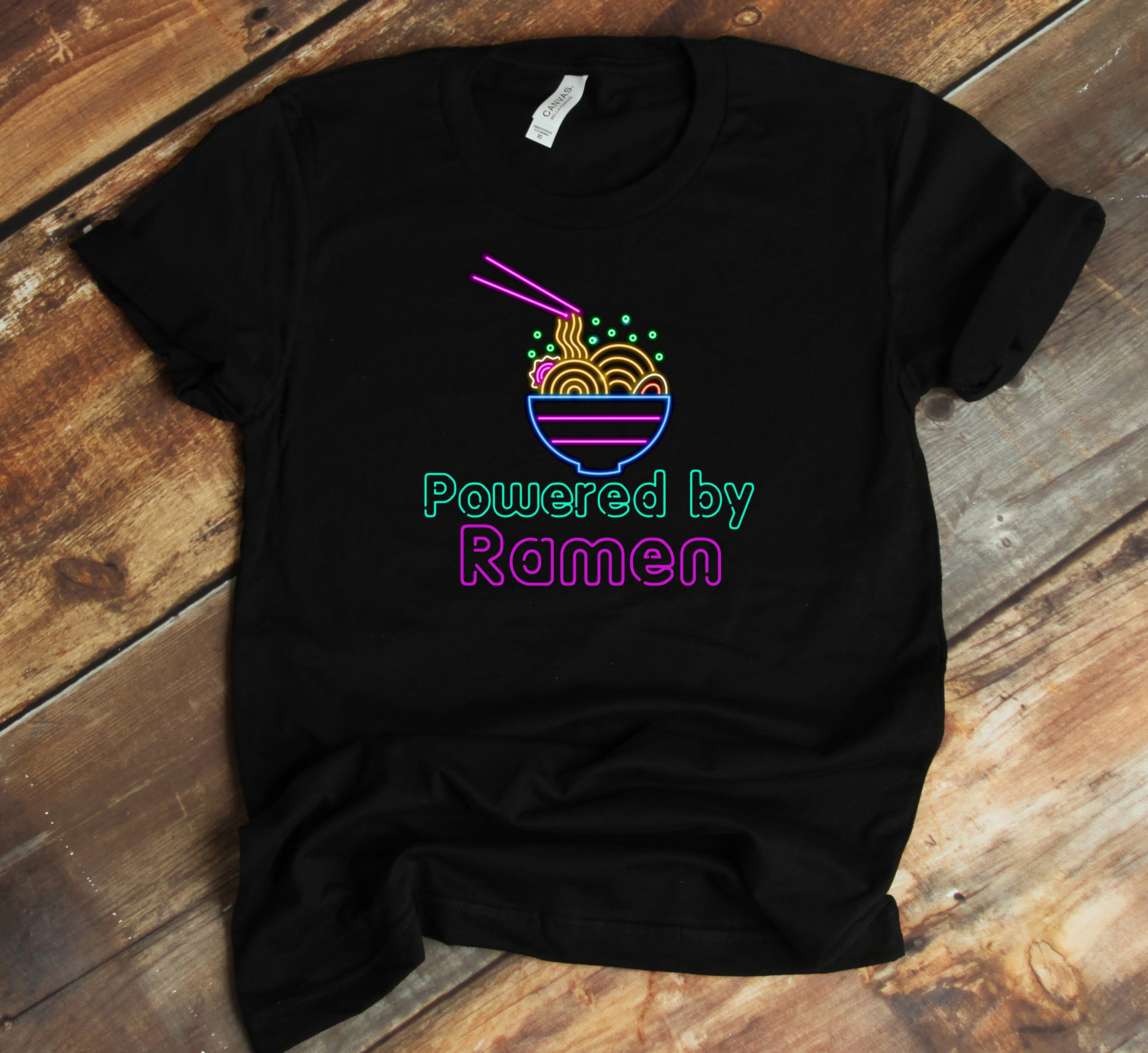 Powered By Ramen T-Shirt - Japanese Noodles Lover - Walmart.com