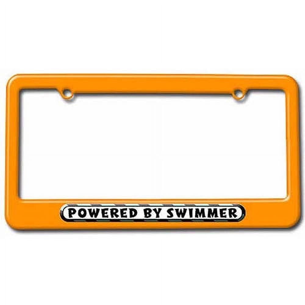 Powered By Swimmer License Plate Tag Frame, Multiple Colors - Walmart.com