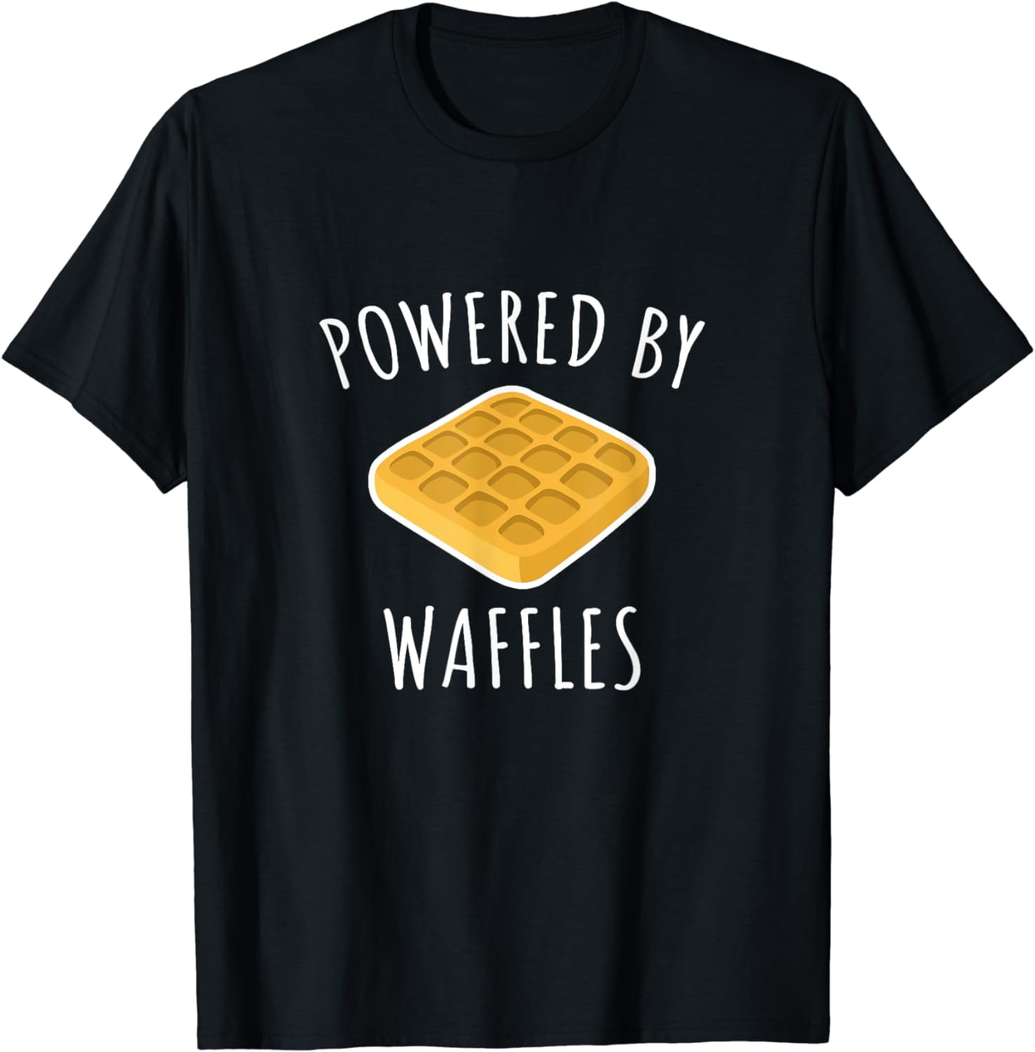 Powered By Waffles Shirt - Cute Waffle T-shirt - Walmart.com