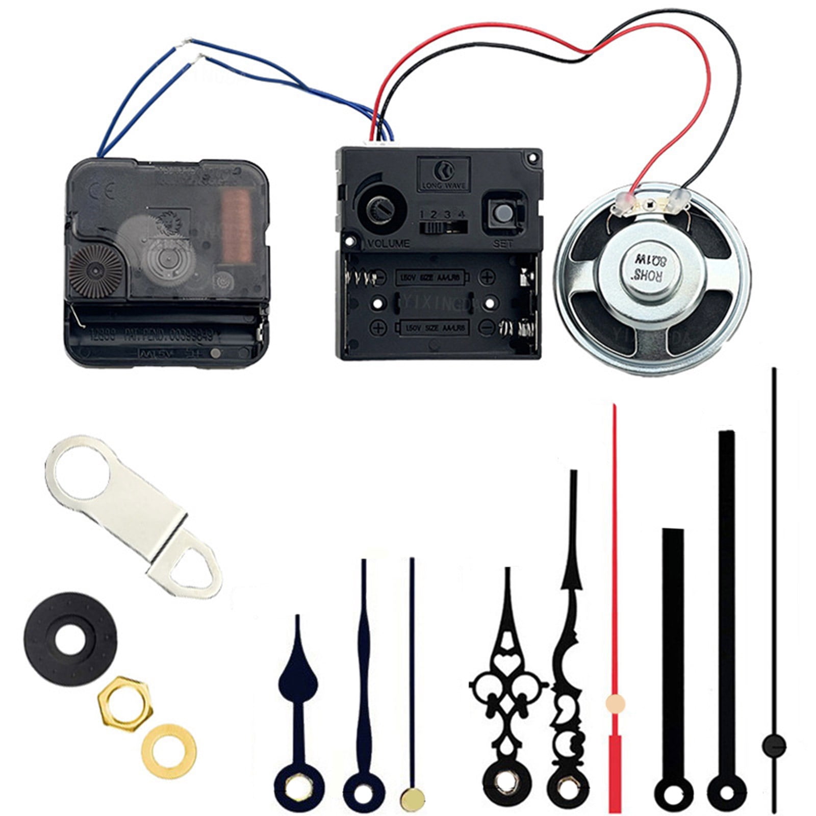 Powered Metal Clock Mechanism Set Clock Movement for Wall Clock Repair ...