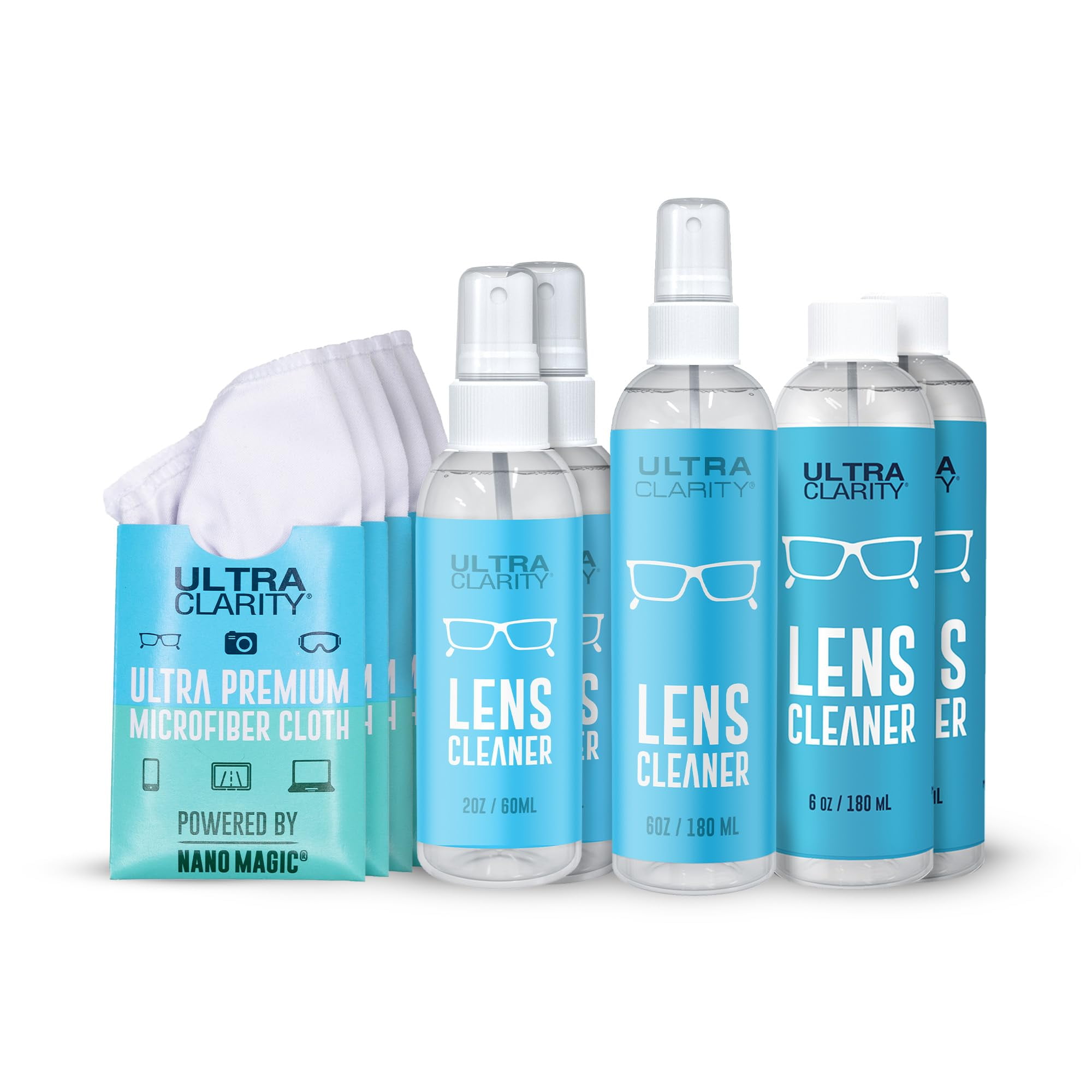 Powered by Nano Magic Eyeglass Lens Cleaning Spray 22oz Value Pack | 2 ...